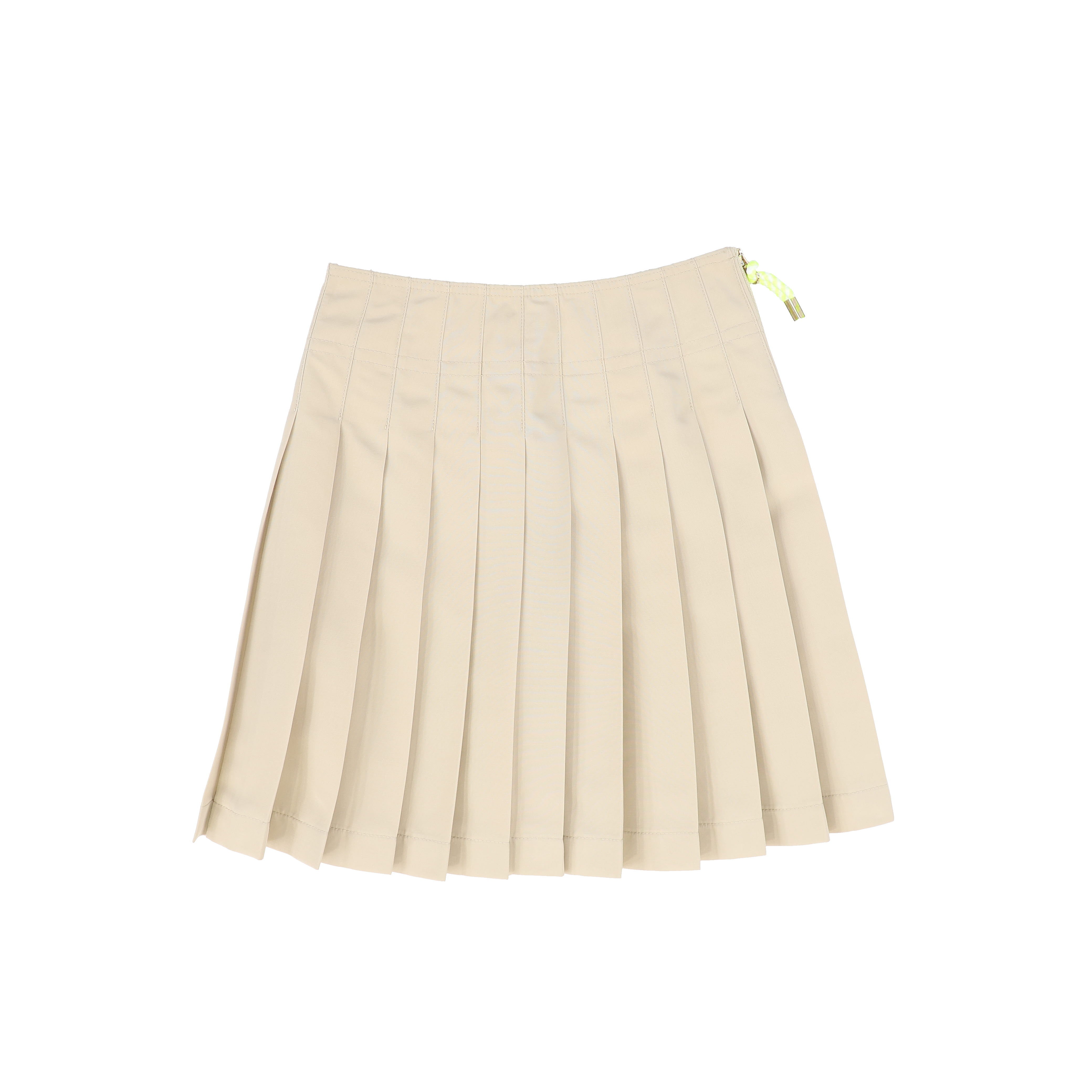 Bace Rope zipper tan pleat skirt – Flying Colors