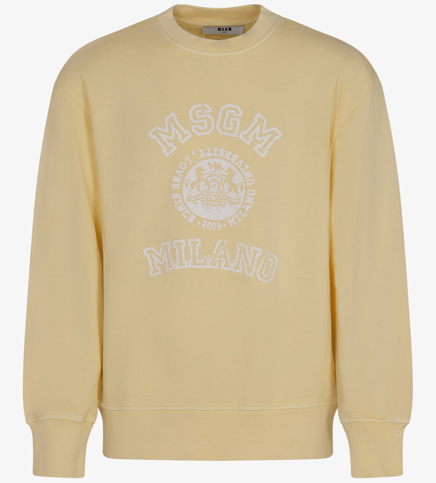 MSGM Logo yellow sweatshirt – Flying Colors