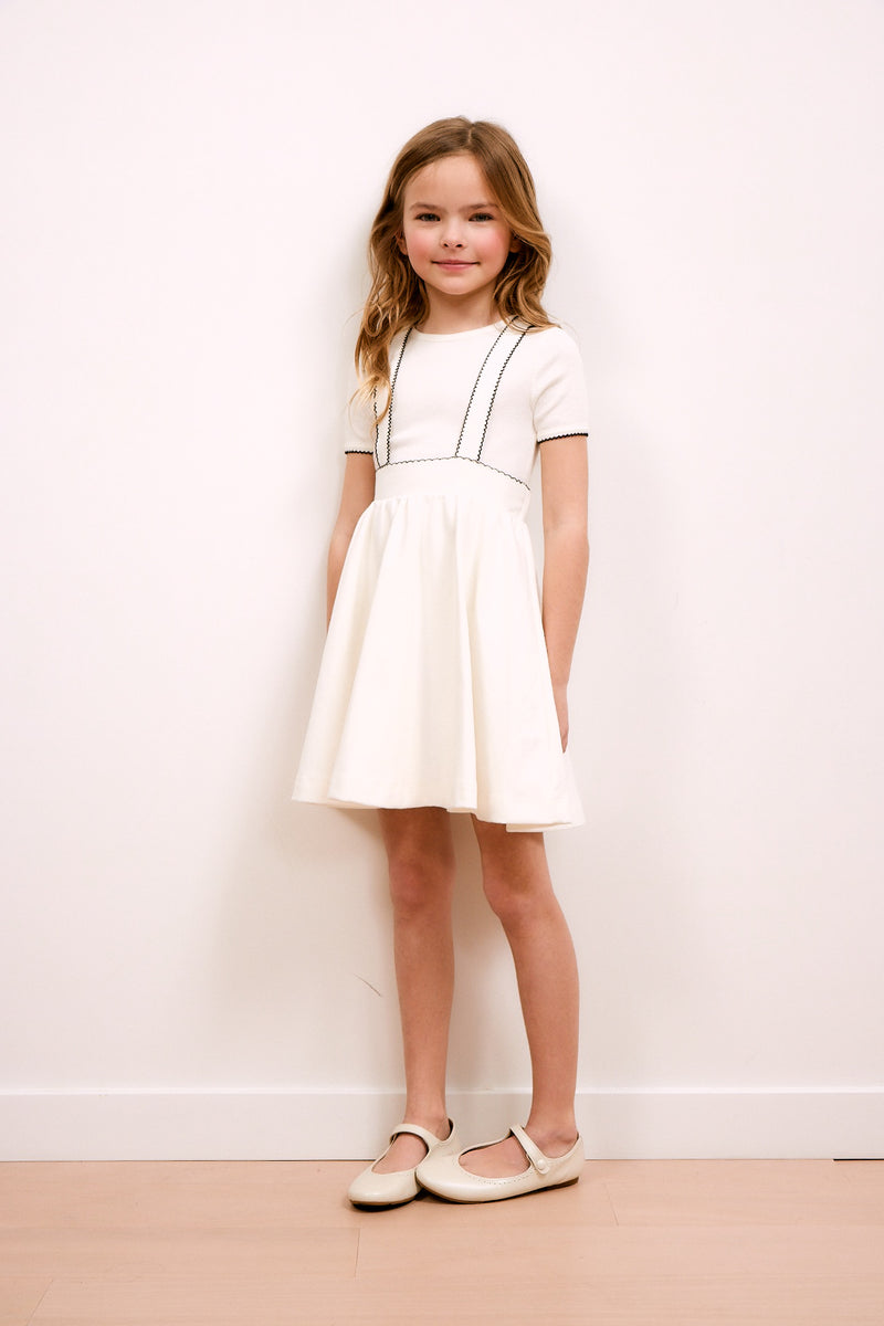 Ivory ribbed shell by Little Parni– Flying Colors